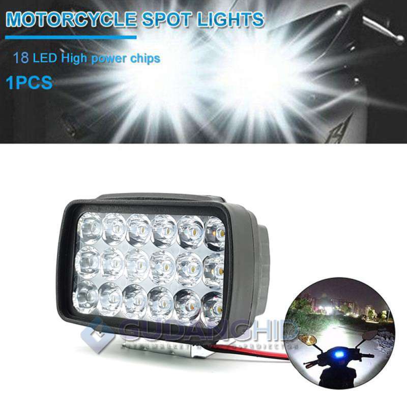 Jual Lampu Sorot Tembak LED Laser Cree 18 Mata 18W Spot Light Mobil ...