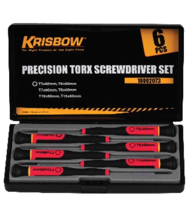Jual OBENG TORX PRESICION SCREWDRIVER SET 6PCS KRISBOW 10002073 Include ...