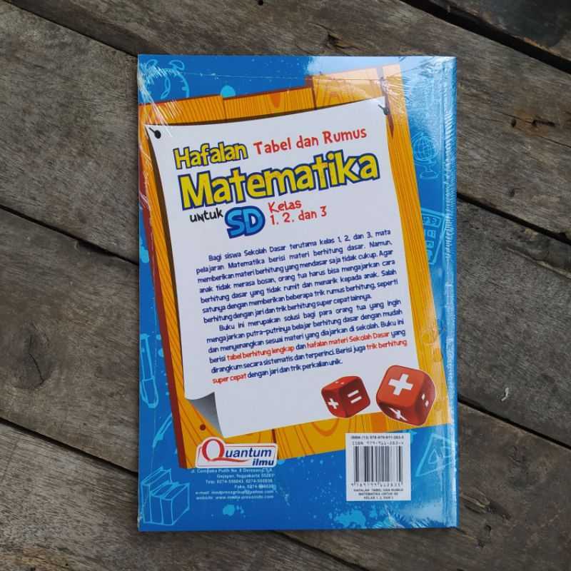 Jual Tabel Dan Rumus Hafalan Matematika Sd Kelas 1,2,3 Di Seller ...