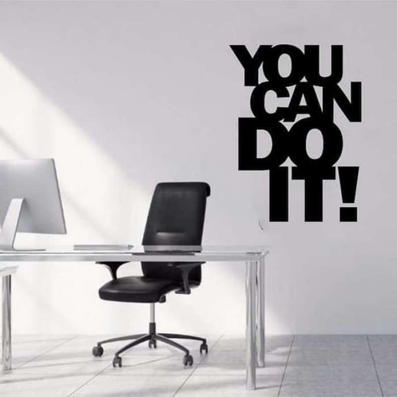 Promo Sticker You Can Do It Wall Stiker Dingding Kantor Kaca Rumah ...