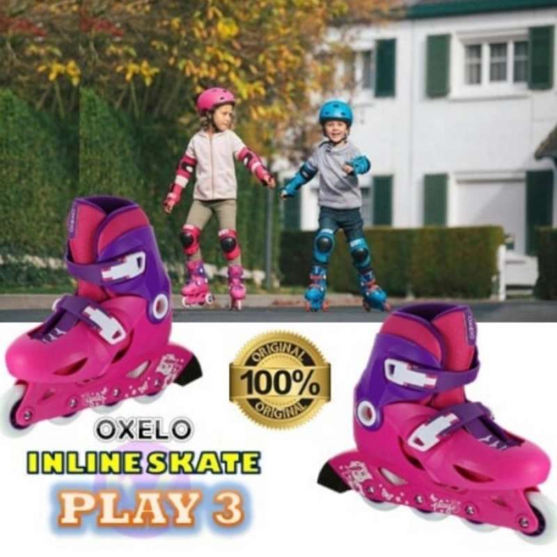 Jual Sepatu Roda Anak OXELO Play Power Inline Skates- Play 3 kid's ...