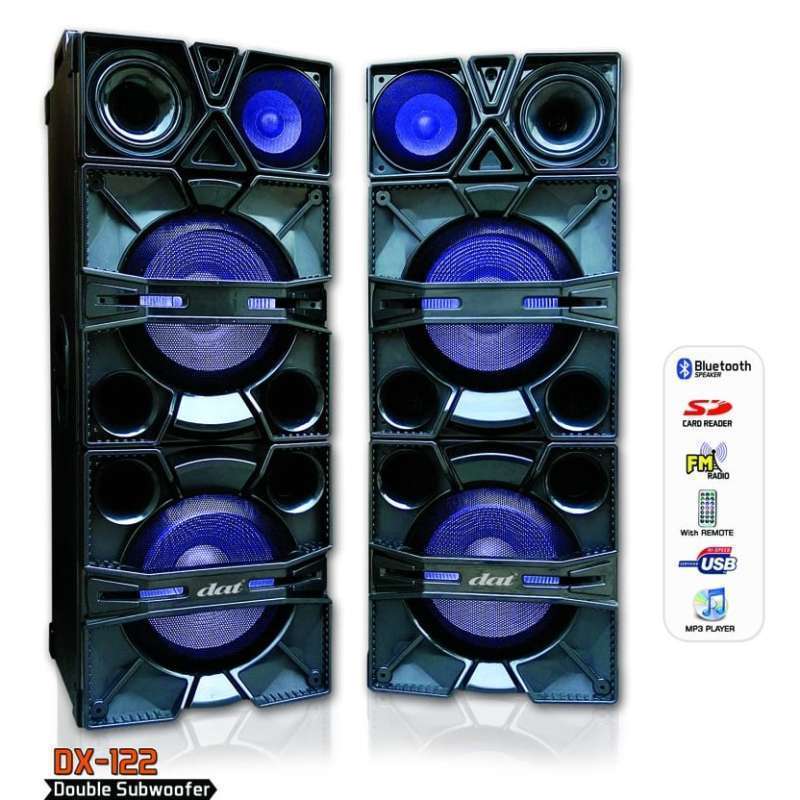 Jual Speaker Aktif Pasif 12 Double Subwoofer DAT DX-122 Sound System ...