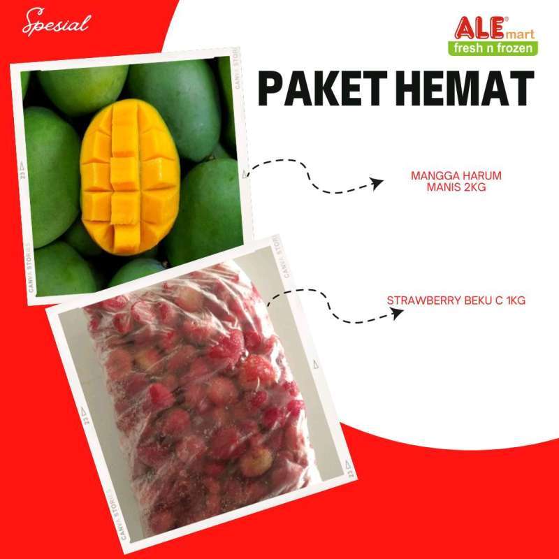 Jual Mangga harum manis 2kg + strawberry frozen grade C 1kg, mangga ...