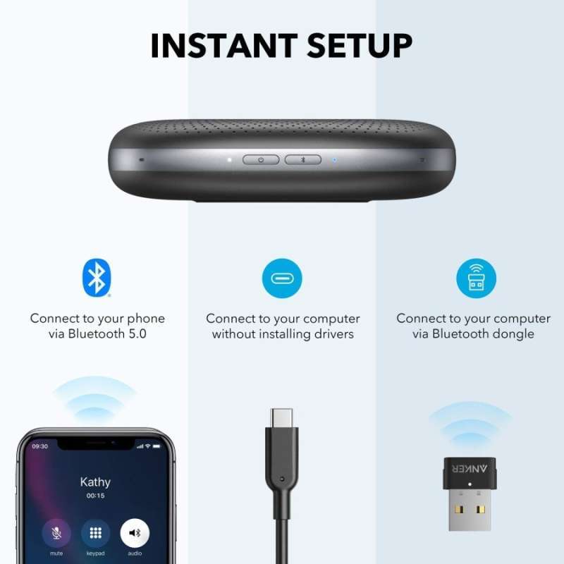 Bluetooth Speakerphone With Microphone TIBURN PowerConf Bluetooth ...