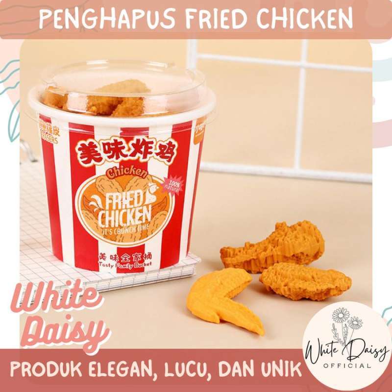 Jual penghapus fried chicken bucket premium bentuk ayam goreng erasser ...