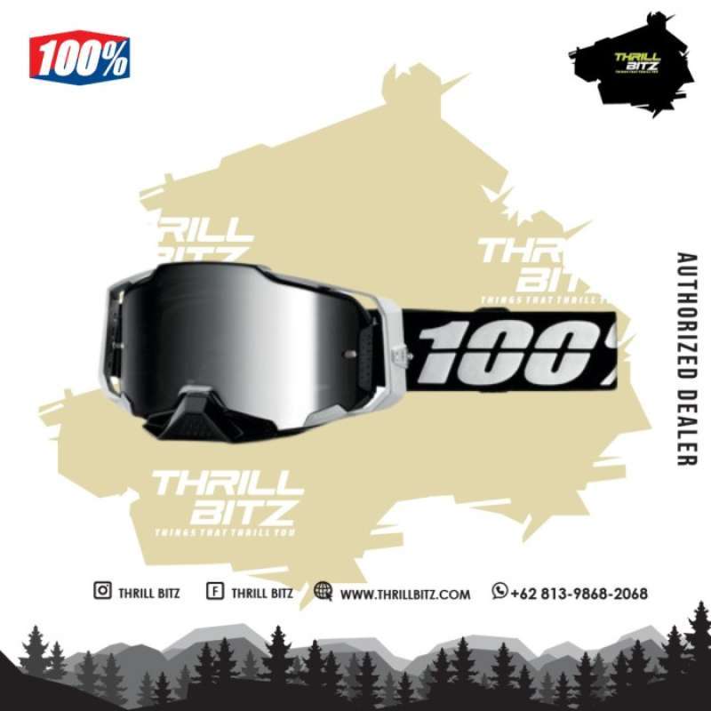Jual 100% Armega Goggle Renen S2 Black Mirror Silver Lens di Seller ...