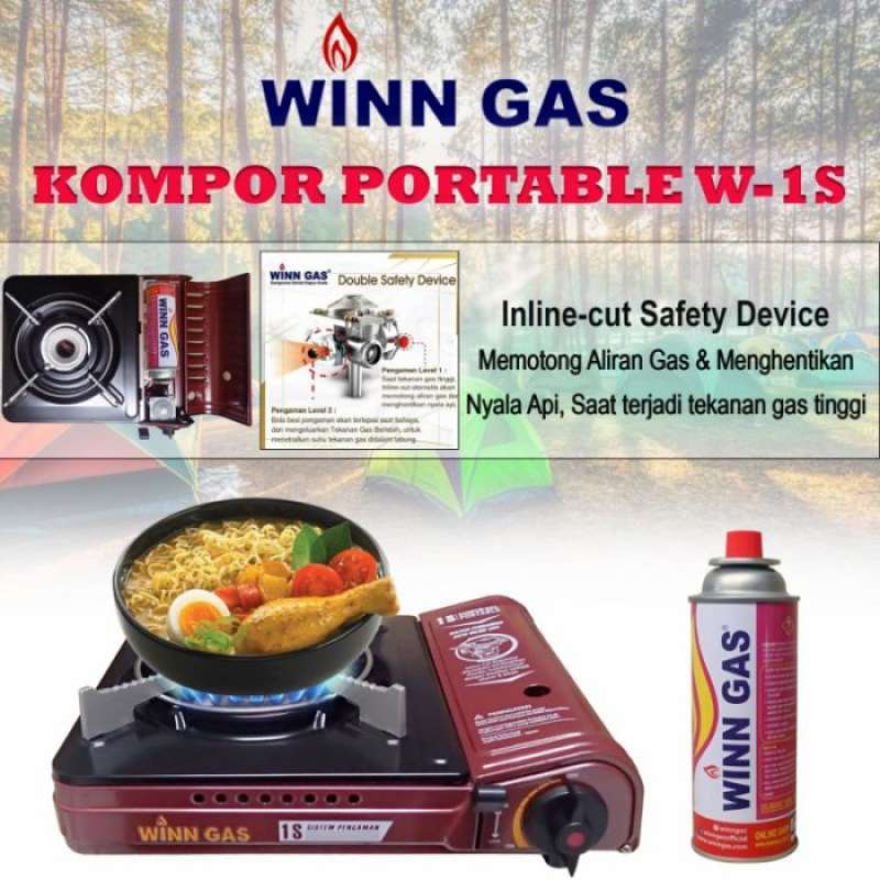 Promo Winn Gas , W1S , W 1S , Kompor Gas Portable Double Safety - Winn ...