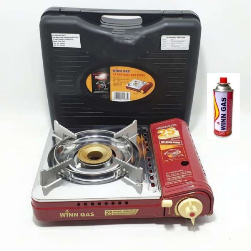 Jual Winn Gas , W1s , W 1s , Kompor Gas Portable Double Safety - Merah ...