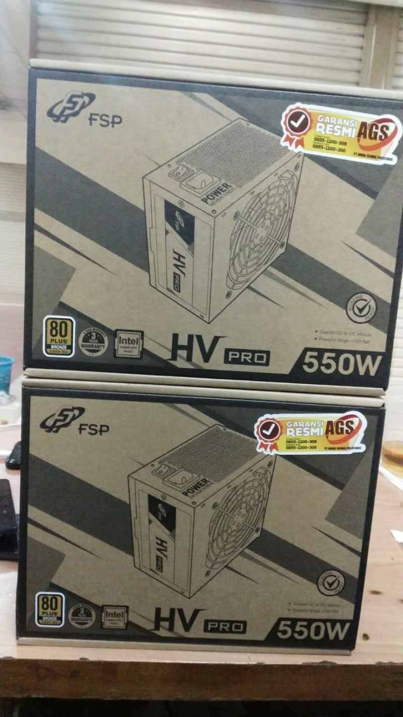 Jual Fsp Hv Pro 550w 80+ Plus Bronze Certified Power Supply Unit Psu Di ...