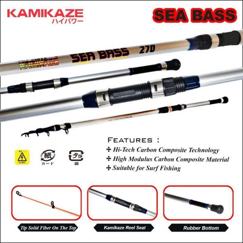 Jual Joran Surf Casting Kamikaze Sea Bass Asli Kuat Joran Telescopic di ...