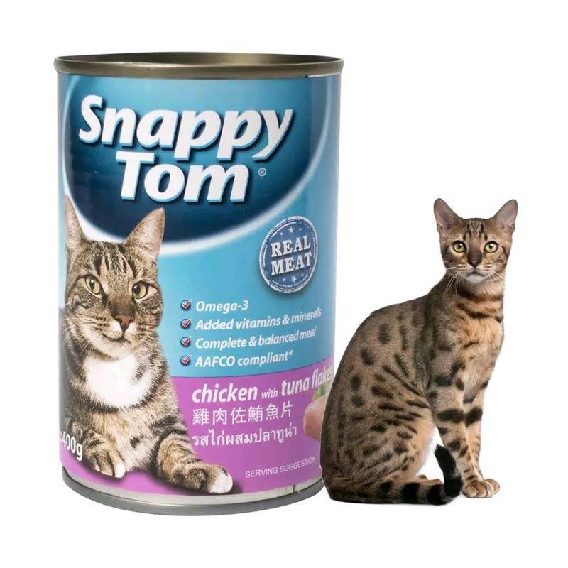Jual Snappy Tom Chicken & Tuna Flakes 400 gr - Makanan Basah Kucing di ...