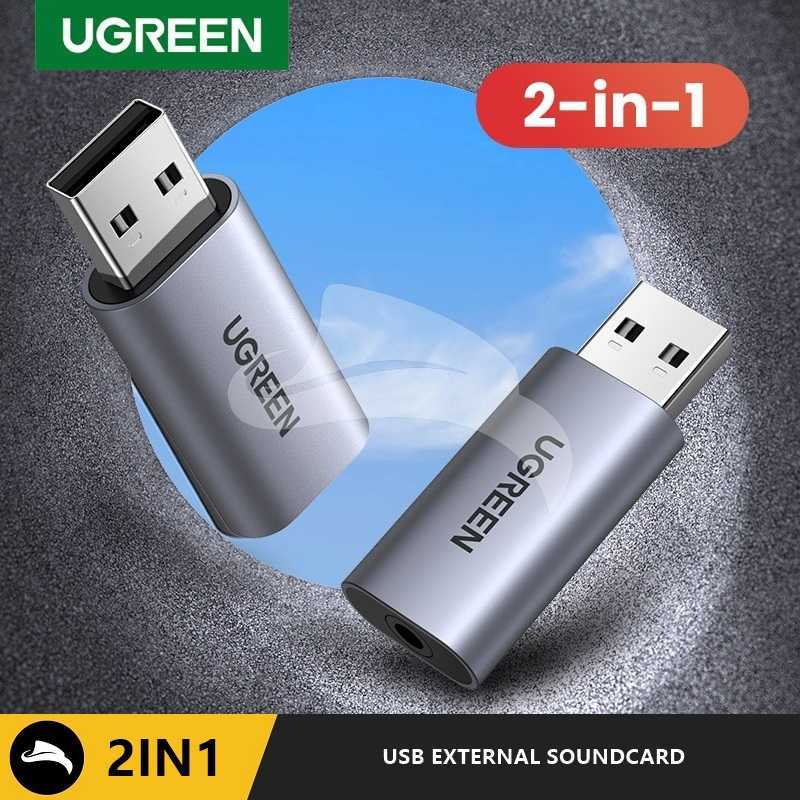 Jual UGREEN 80864 3.5MM FEMALE TO USB MALE SOUNDCARD EXTERNAL AUDIO ...