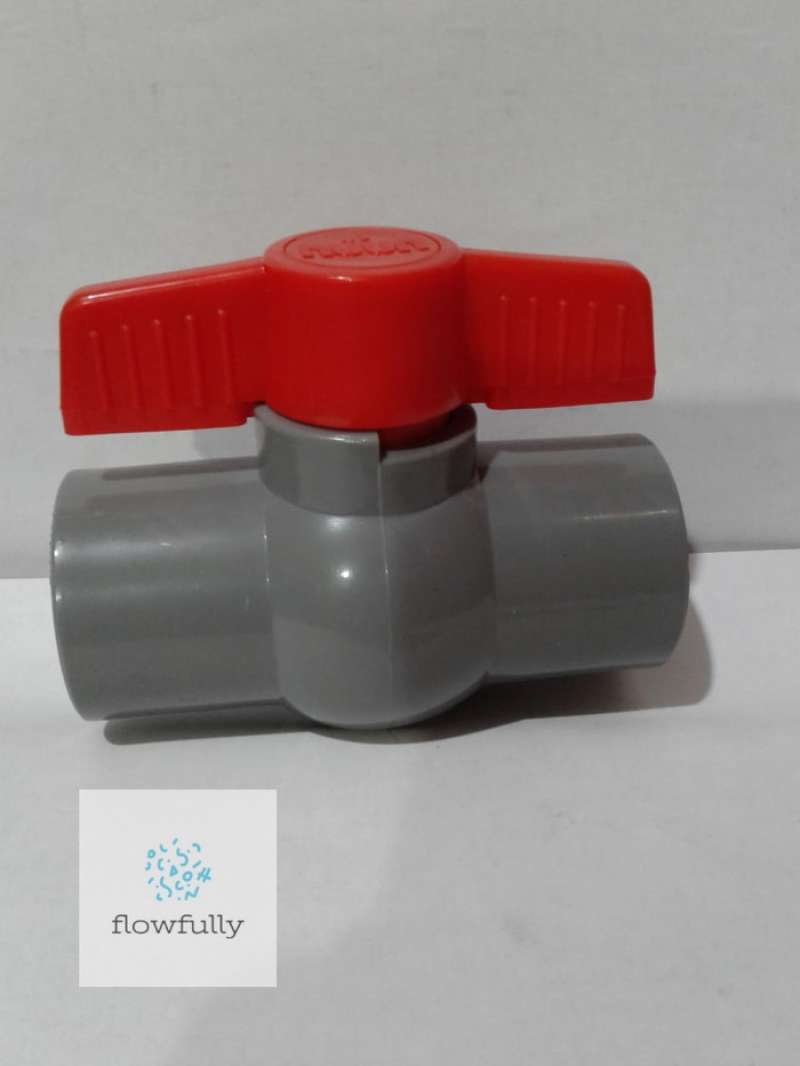 Jual BALL VALVE PVC POLOS 1/2 inch UNNU PVBV01 STOP KRAN di Seller ...