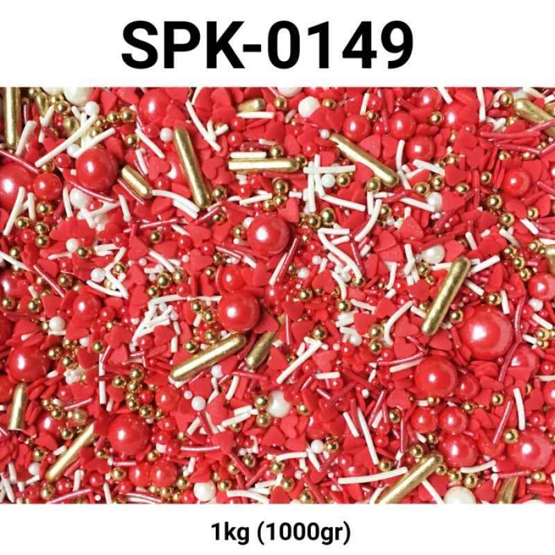 Promo SPK-0149 Sprinkles sprinkle sprinkel 1kg 1 kilo mutiara mix merah ...