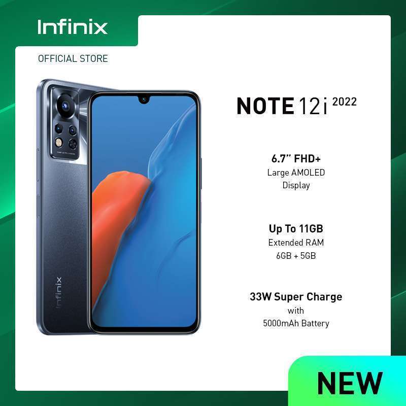 Jual Infinix Note 12i 2022 [6/128 Gb/official Store] - Force Black Di ...