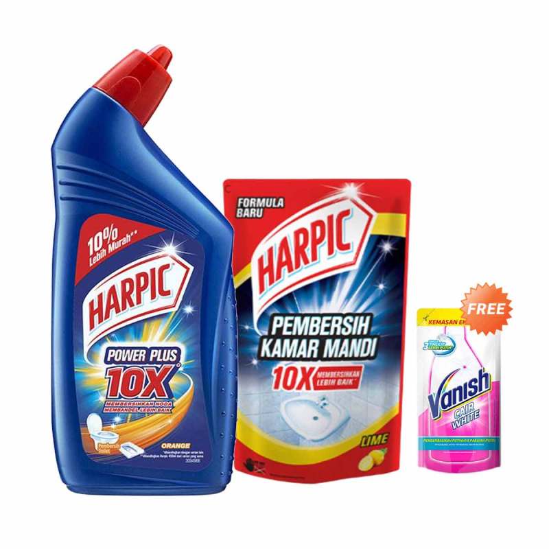 Jual Harpic Power Plus Toilet - Orange [750 mL] + Harpic Lime Kamar ...