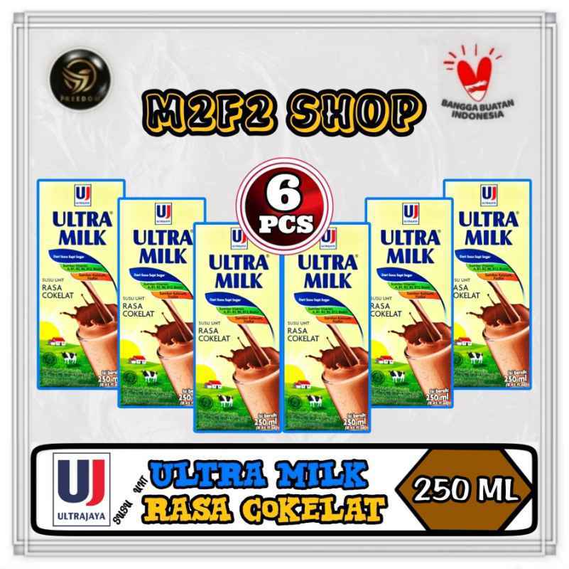 Promo Susu Ultra Milk Rasa Cokelat Kotak UHT - 250 ml (Kemasan 6 Pcs ...