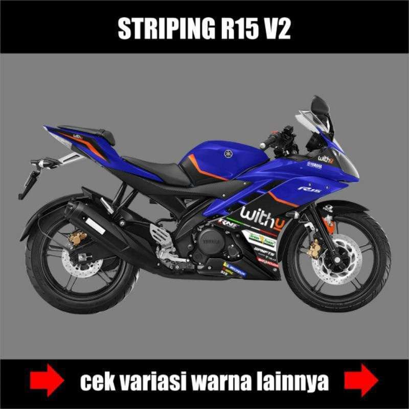 Promo Striping Decal Dekal Plisir Decal Striping R15 V2/variasi Stiker ...