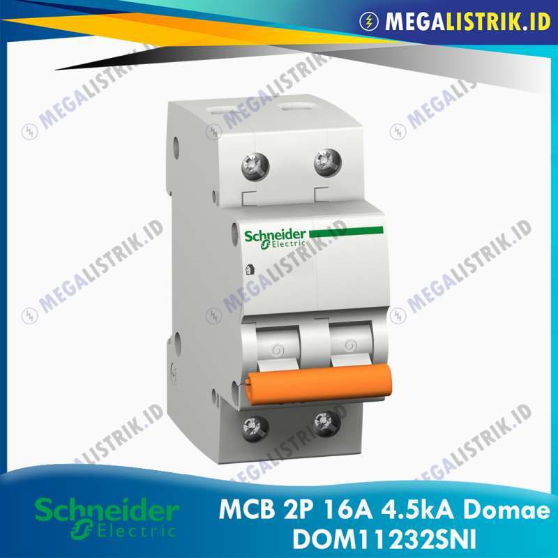 Promo Schneider Domae MCB 2P 16A / MCB 2 Phase 16 Ampere DOM11232SNI ...