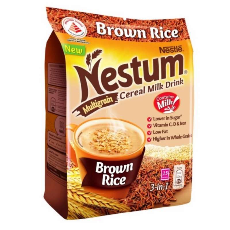 Jual Nestle Nestum 3 in 1 Instant Cereal Milk Drink Brown Rice di ...