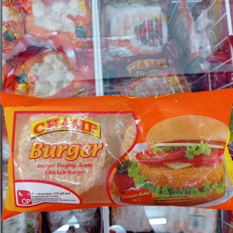 Jual Champ Chicken Burger 315Gr/6Pcs Halal di Seller Frozen food 24 ...