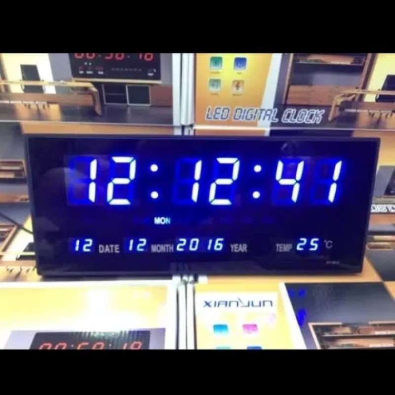Promo Jam Dinding DIGITAL LED BIRU Dinding/Meja CLOCK 3615 Diskon 30% ...