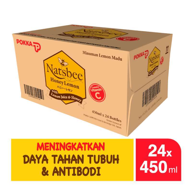 Jual POKKA Natsbee Honey Lemon [450 mL/ 24 pcs] di Seller Dima Official ...