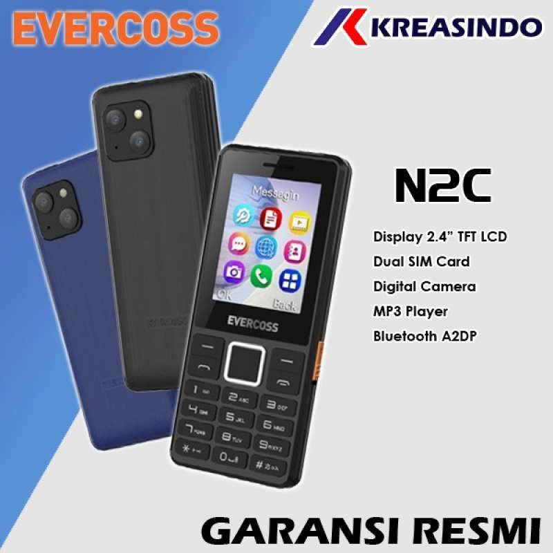 Jual Evercos N2c Feature Phone Candybar Hp Murah Garansi Resmi - Blue Di Seller Kreasindo Online ...