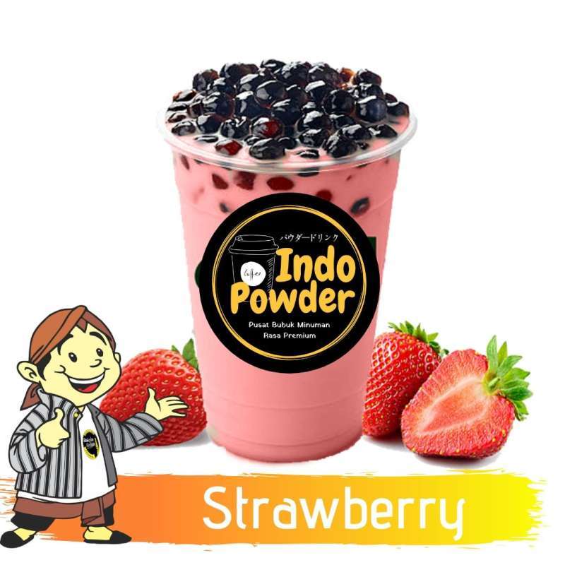 Jual Indo Powder Strawberry Powder Minuman Bubuk [1 Kg] di Seller ...