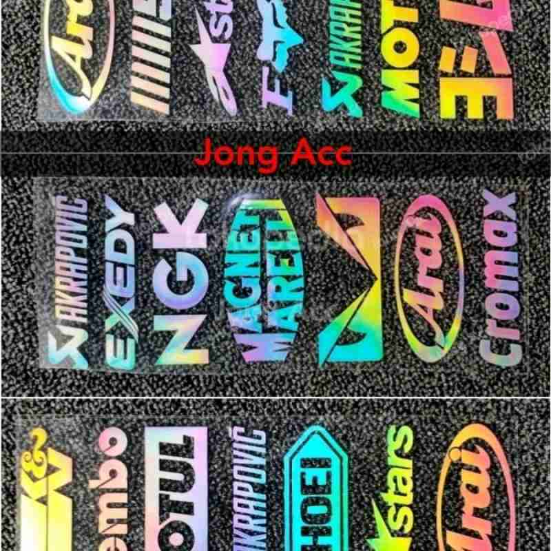 Promo Stiker Laser Hologram Reflektif Custom Decal Motor Mobil Brembo ...