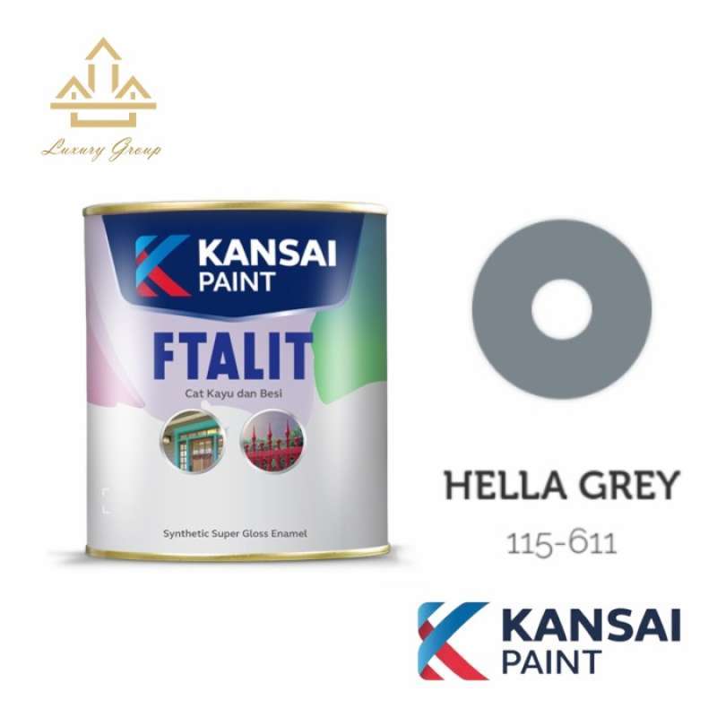 Promo Kansai Ftalit Gloss Hella Grey 115-611 Cat Kayu dan Besi 20 Kg ...