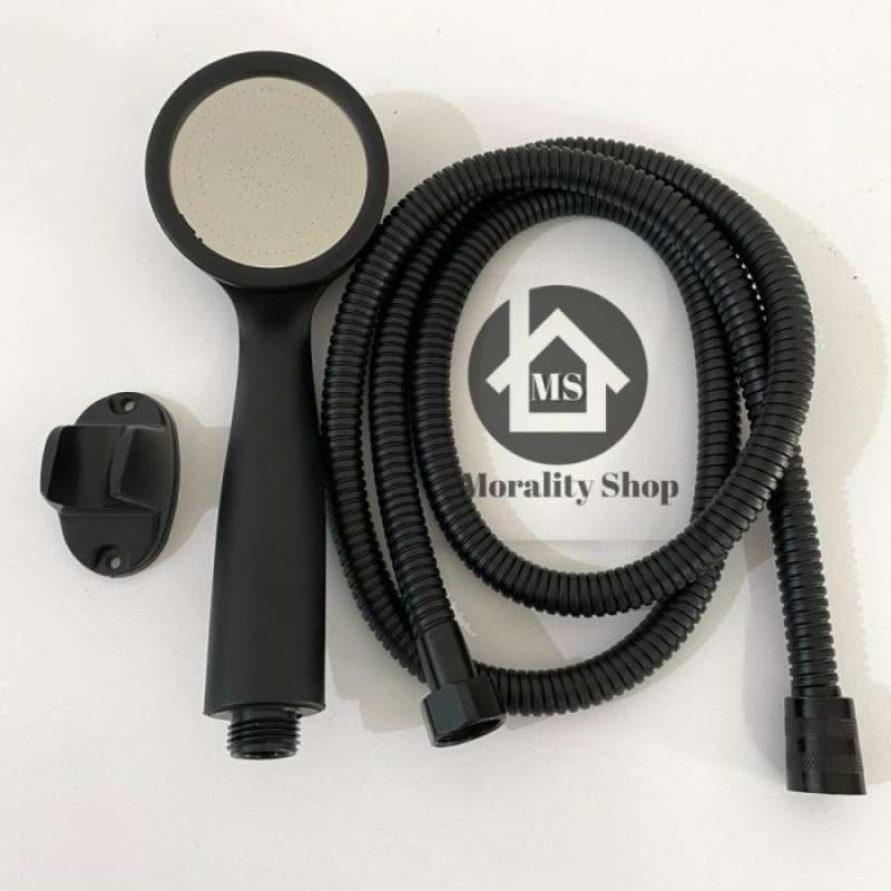 Promo Paket HEMAT Set Shower 19007/H15 +Kran Cabang 51BL/Q12 Black ...