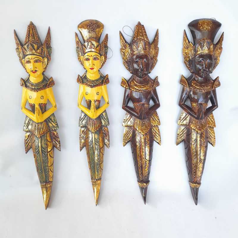 Jual Kerajinan Ukiran kayu Rama Sita 80cm sinta shinta hiasan dinding ...