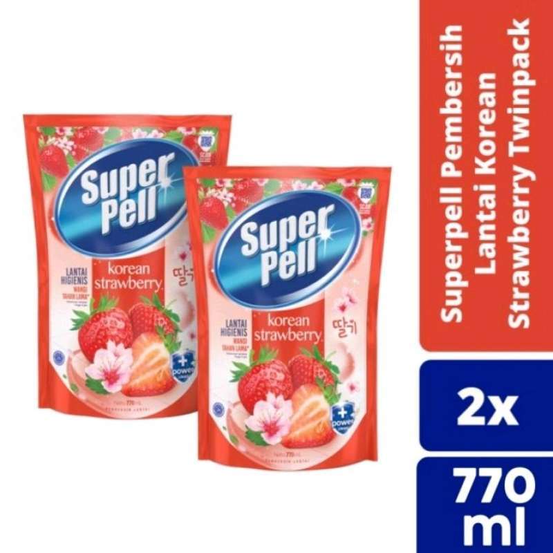 Jual Superpell Pembersih Lantai Korean Strawberry 700ml Twinpack Di ...
