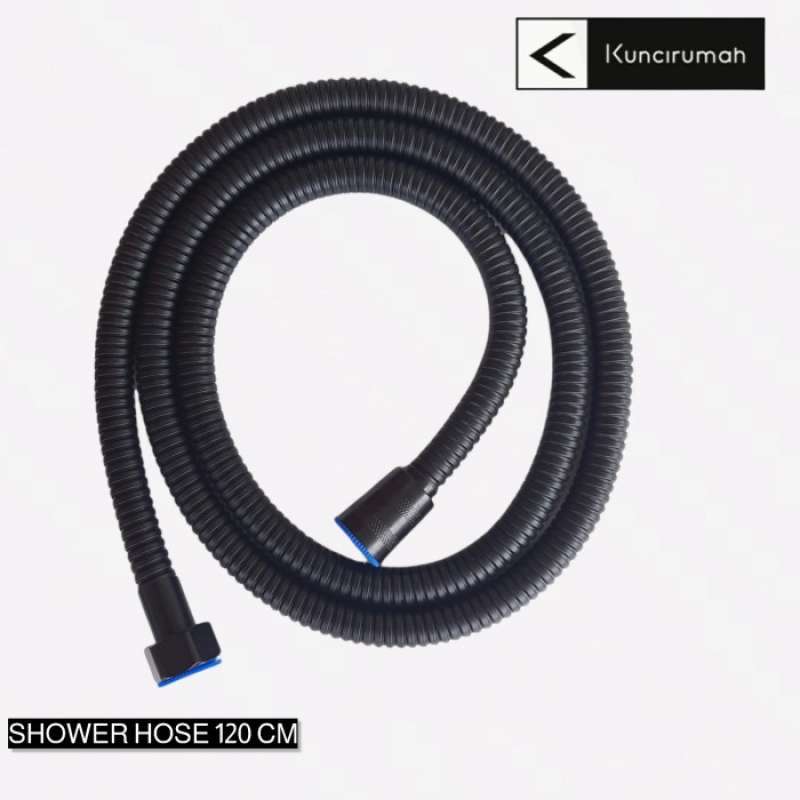 Jual Flexible hose shower 120 cm black/ Selang jet shower bidet hitam 1 ...