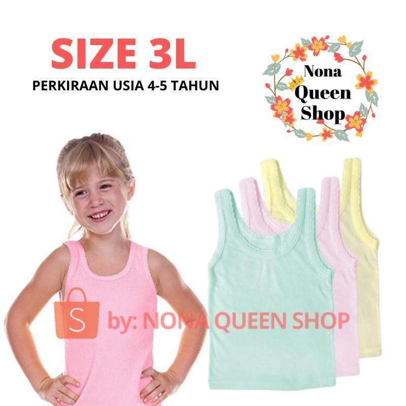 Jual Singlet Anak Balita 4-5 Tahun Kiki Size 3l | Kaos Dalam Anak Balita Di Seller Nona Queen ...