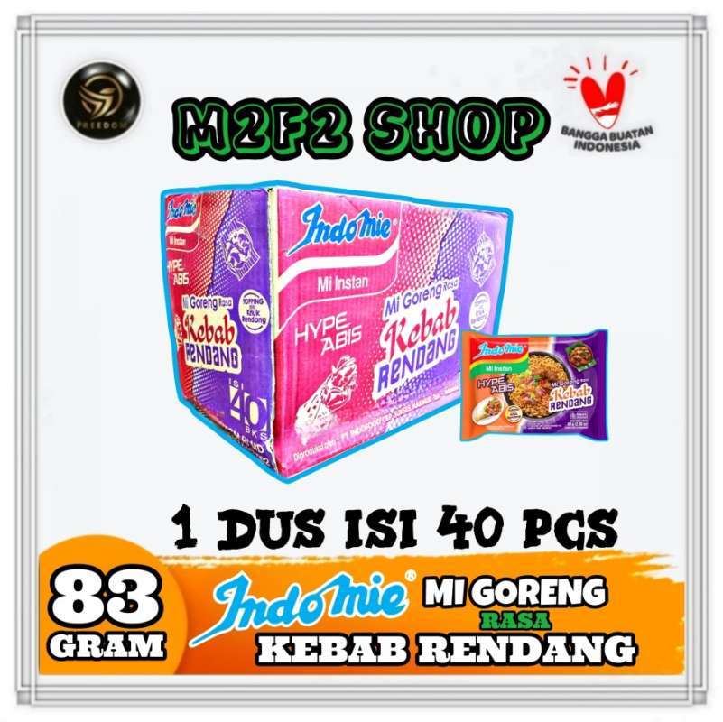 Jual Indomie Mie Instant Goreng Hype Abis Rasa Kebab Rendang 83 gr ...
