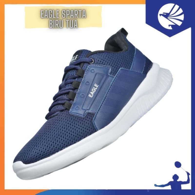 Jual EAGLE Sparta Sepatu Lari/Running Original - Biru Tua Putih 41 di ...