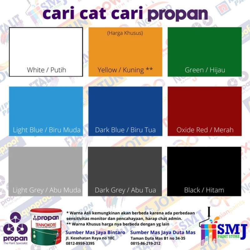 Promo Cat Lapangan Basket Tennis Propan Tennokote Warna Hijau Green ...
