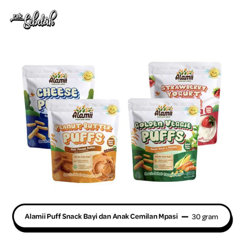 Jual Alamii Cheesy Tomato Puffs 25gr - Snack Anak | Mpasi Bayi ...