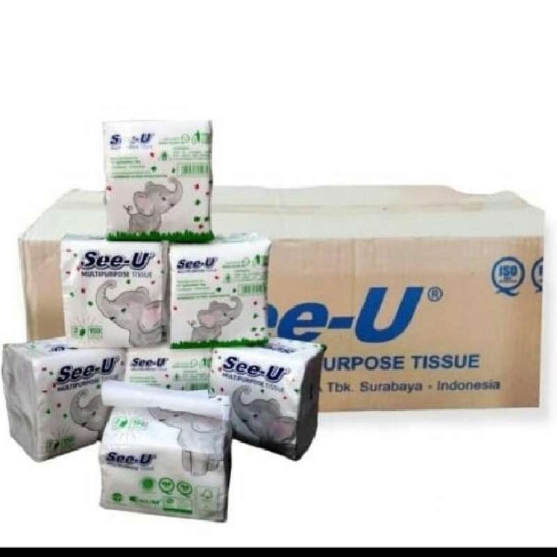 Jual Tissue Tisu See U Pop Up Gajah 150 Sheet 2ply Karton / Dus Isi 48 ...