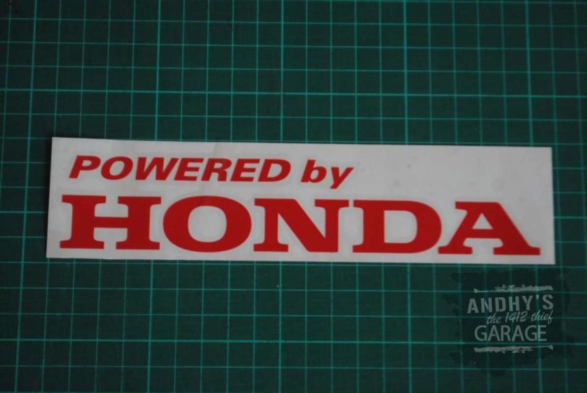 Jual Sticker / Stiker Powered By Honda 14x3cm di Seller Andhys Garage ...