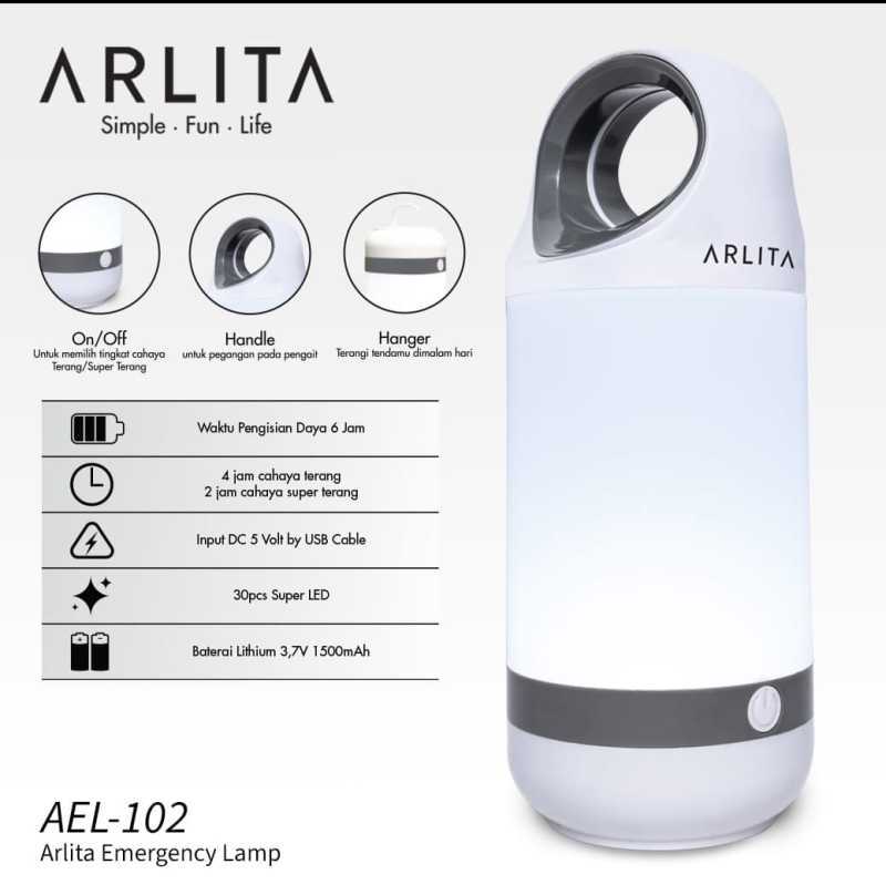 Jual MAPAN - Kirin Arlita Emergency Lamp 1500 mAH (AEL 102) di Seller Blibli.com - Kab. Sidoarjo ...