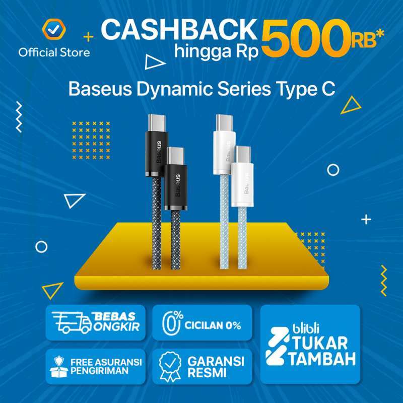 Jual Baseus Dynamic Series Fast Charging 100w Data Cable Usb Type C