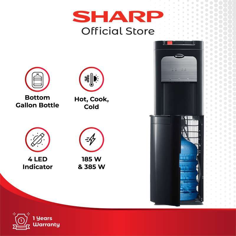 Promo Sharp Swd-72ehl Bk/wh Water Dispenser Stainless Steel Bottom Loading Diskon 38% Di Seller ...