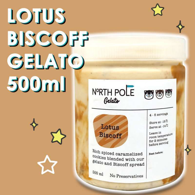 Jual North Pole Gelato Lotus Biscoff Gelato Ice Cream [500 mL] di ...
