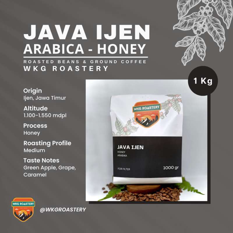 Jual Kopi Arabica Java Ijen Honey 1Kg di Seller Toko Kopi WKG ...