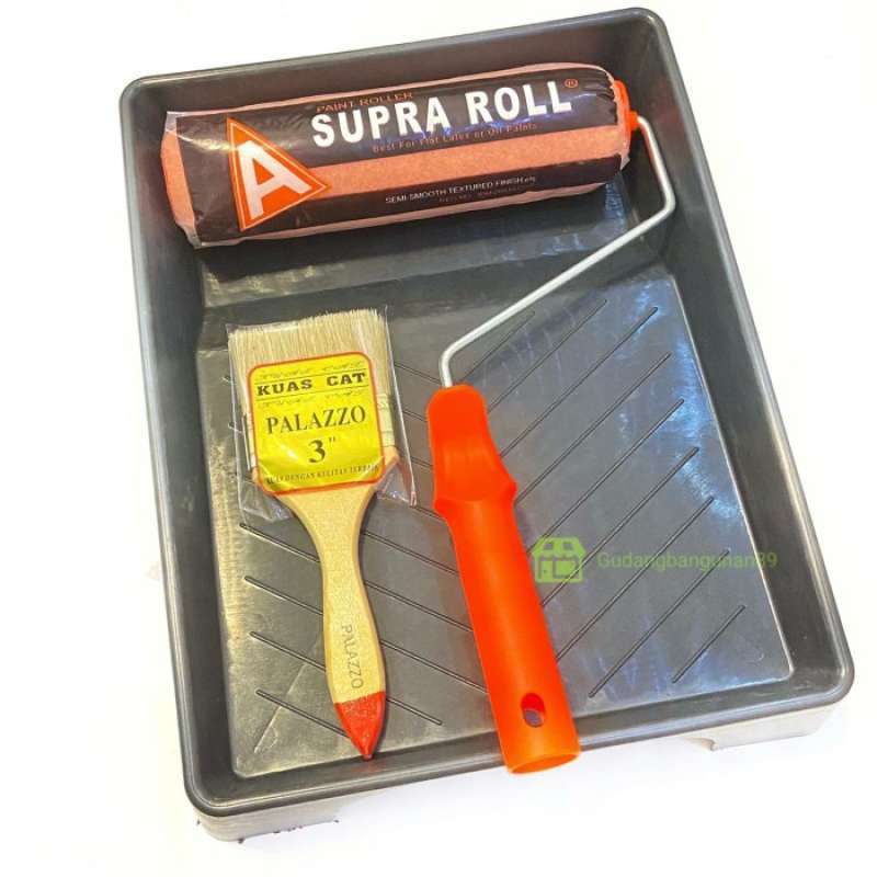 Promo Bak Cat Set Kuas Roll 9 Inch/bakcat Set Hitam Kuas Cat 3in Anti ...