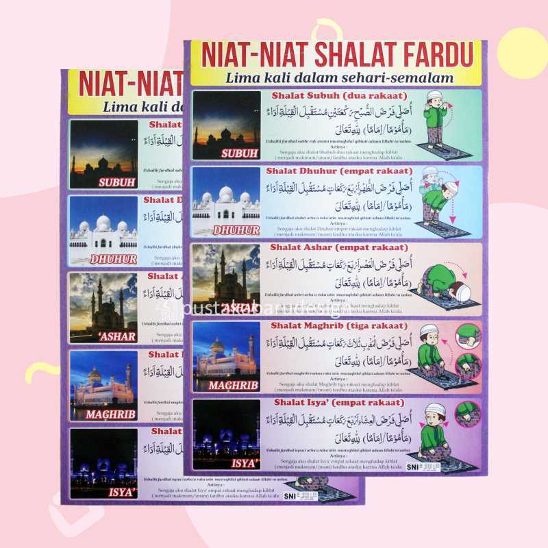 Jual Poster Edukasi Anak Mainan Edukasi Anak Lembaran Niat SHalat Fardu ... Jual Poster Edukasi Anak Mainan Edukasi Anak Lembaran Niat SHalat Fardu ...