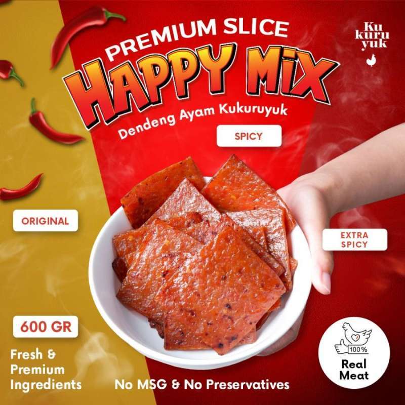 Jual HAPPY MIX Paket 600gr Variant Dendeng Kukuruyuk di Seller ...